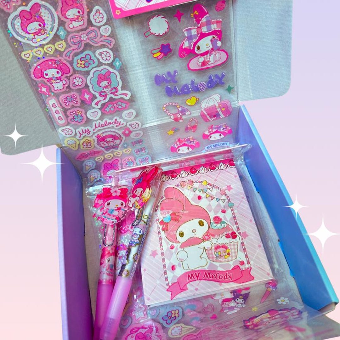 My Melody Notebook Bundle | My Melody Pen, Notebook, Stickers - Etsy