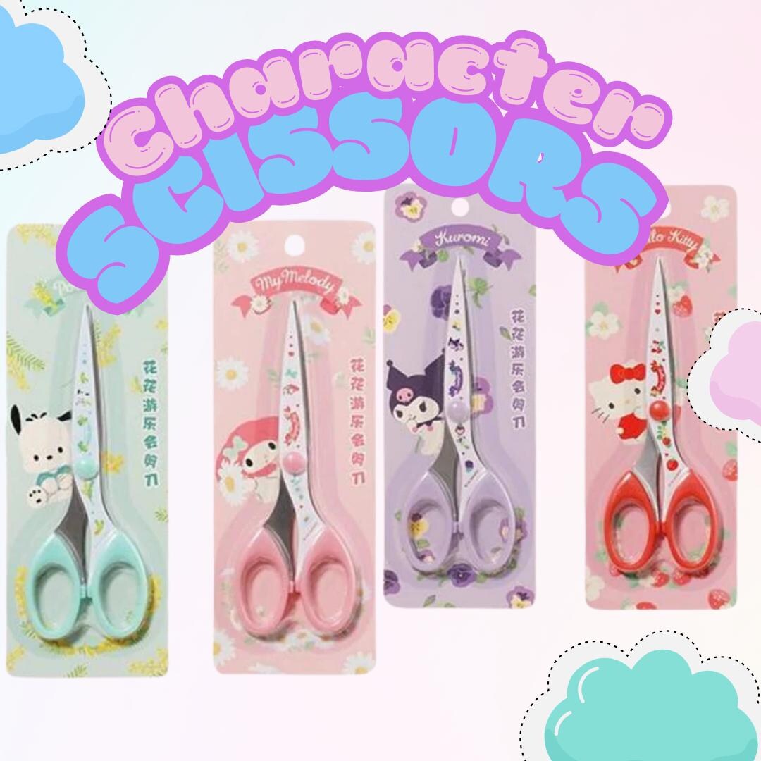 Character Printed Scissors | Kuromi My Melody Hello Kitty Pochacco Cute ...