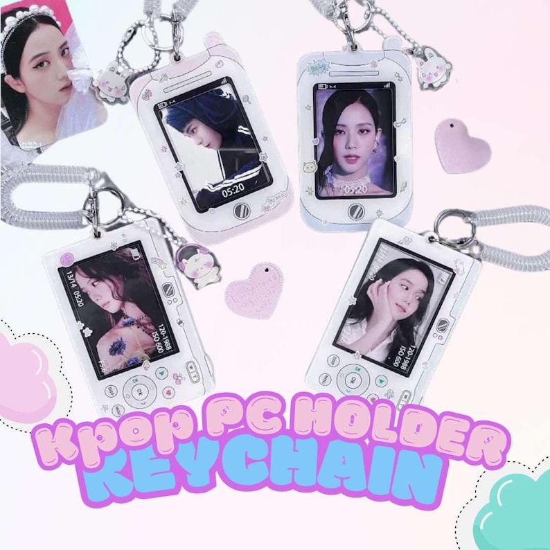 Kawaii Acrylic Photocard Holder Kpop Keychain Cute Kpop Merch ...
