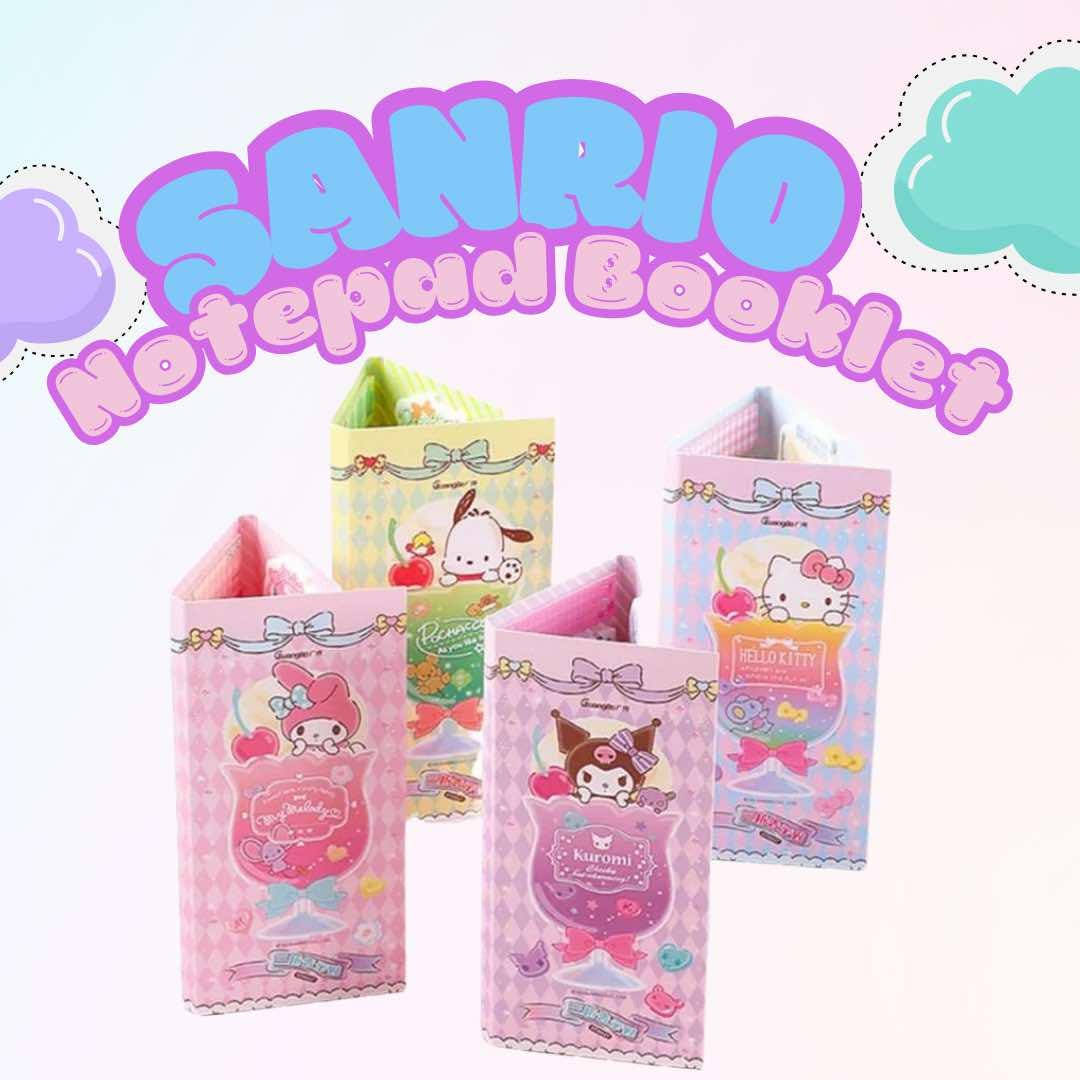 Sanrio Notepads Booklet | My Melody Hello Kitty Kuromi Pochaco Cute ...