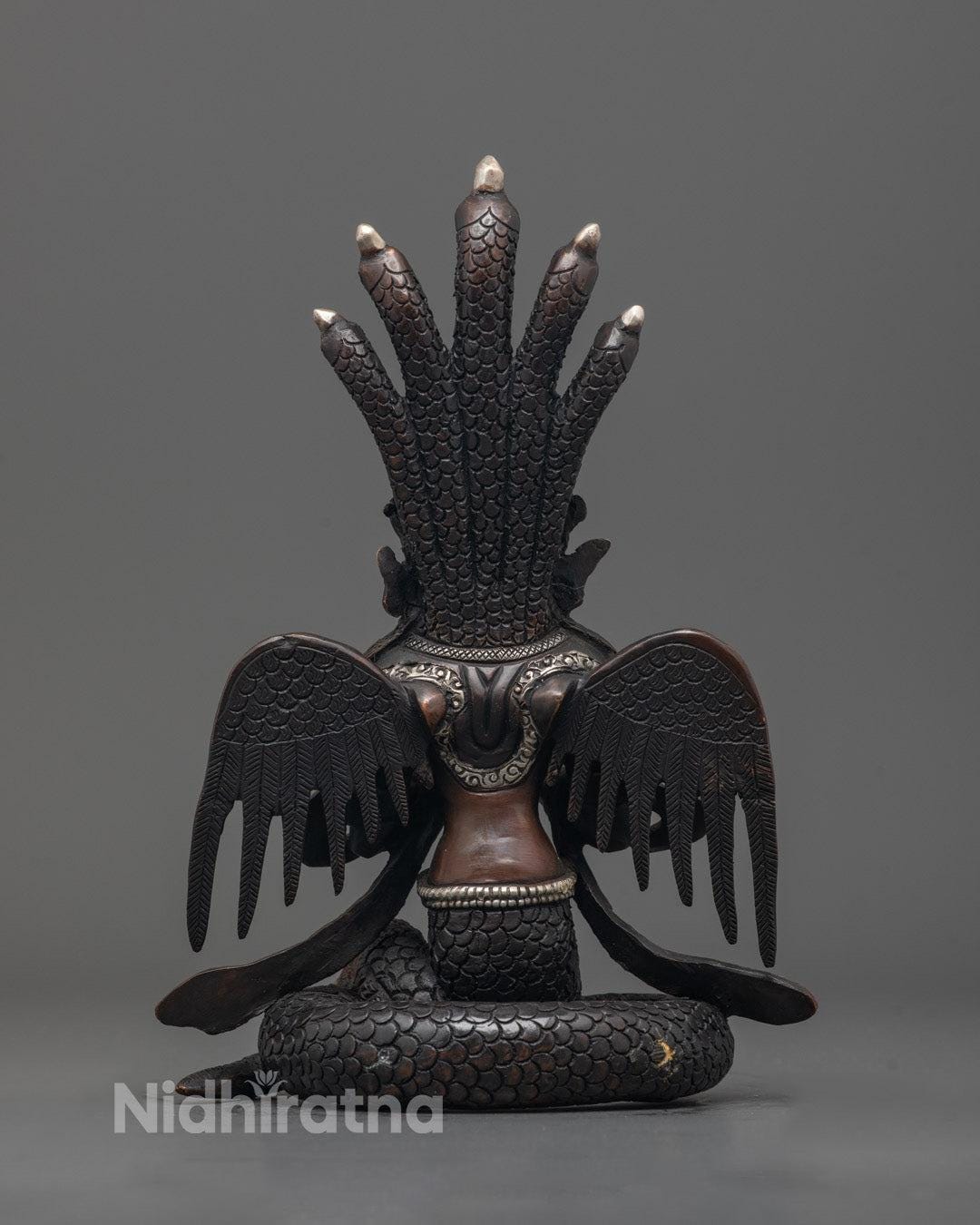 Female Serpent Naga Kanya Statue | Oxidized Copper Statue - Etsy
