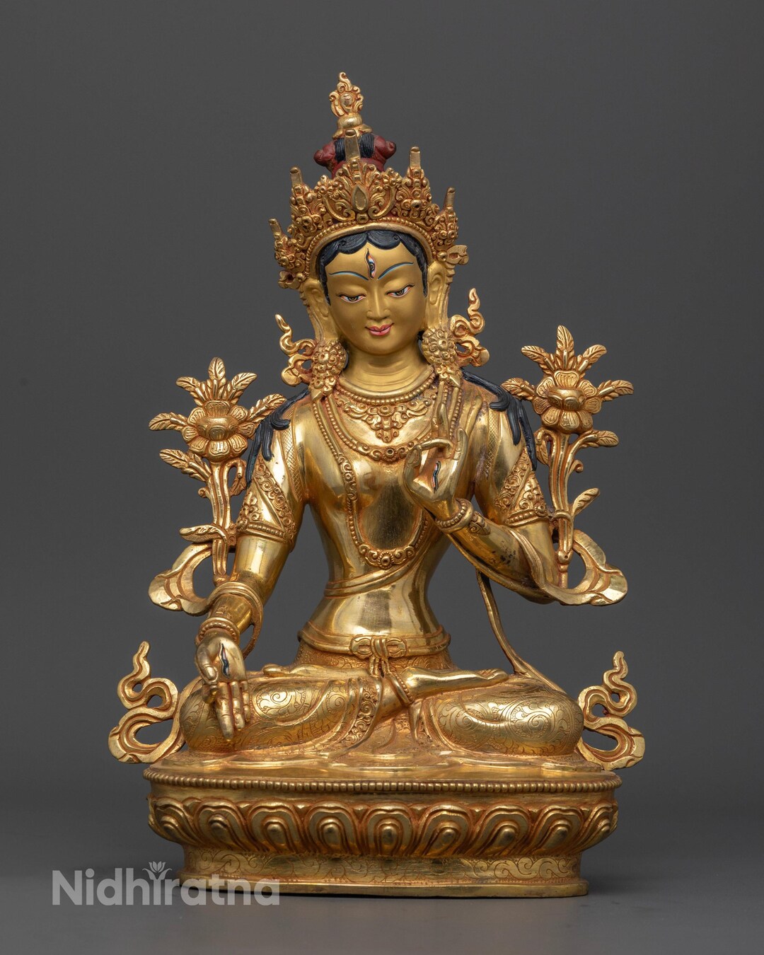 White Tara Statue: Symbols of Longevity and Wisdom - Etsy