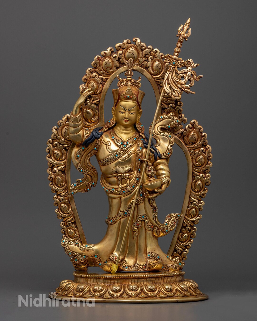 Standing Guru Rinpoche Statue | Elegant Buddhist Icons of Wisdom - Etsy