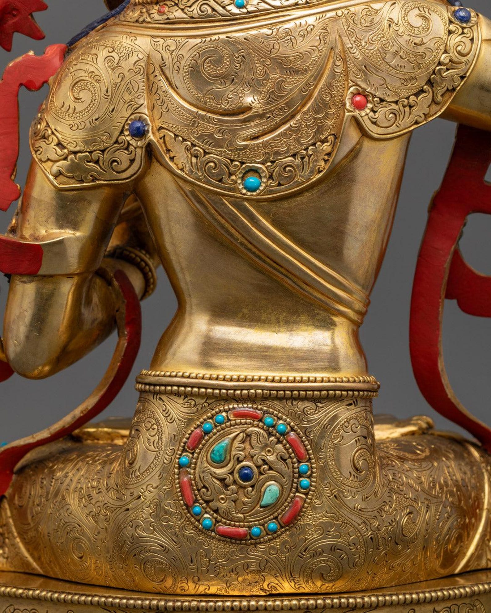 Traditional Nepali Manjushri Statue | 24k Gold Gilded Copper - Etsy