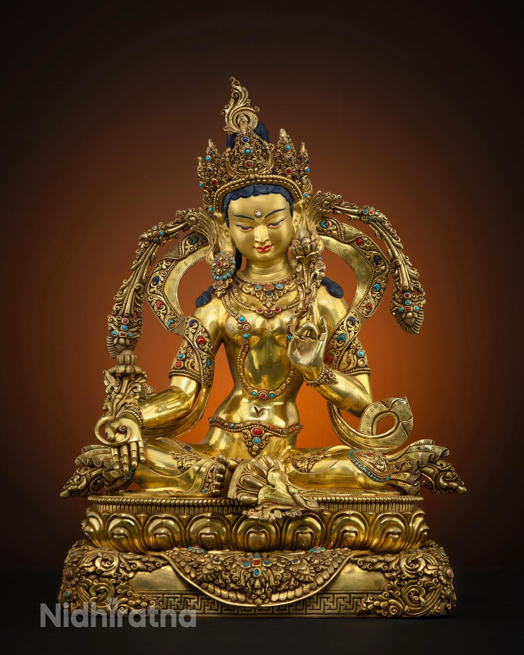 Masterpiece Green Tara Pure Land Statue - Etsy