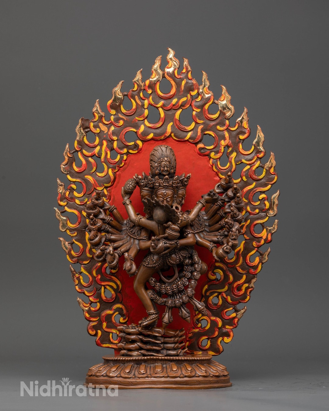 Oxidized Hevajra Statue: A Divine Protector for Your Altar - Etsy