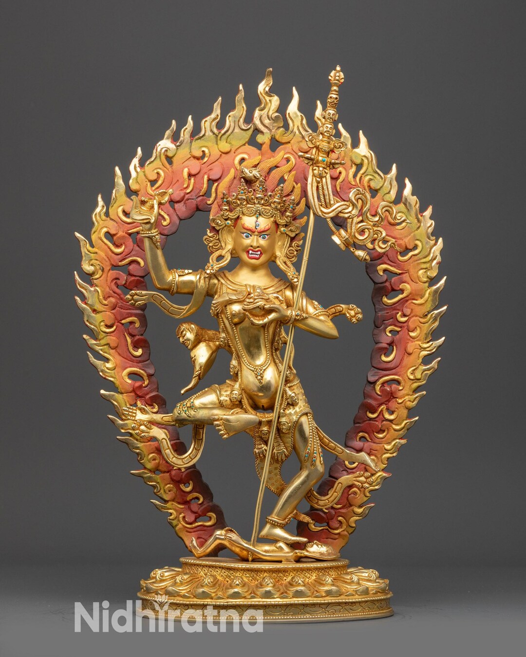 Statue of Troma Nagmo | Tibetan Wrathful Female Protector Deity - Etsy