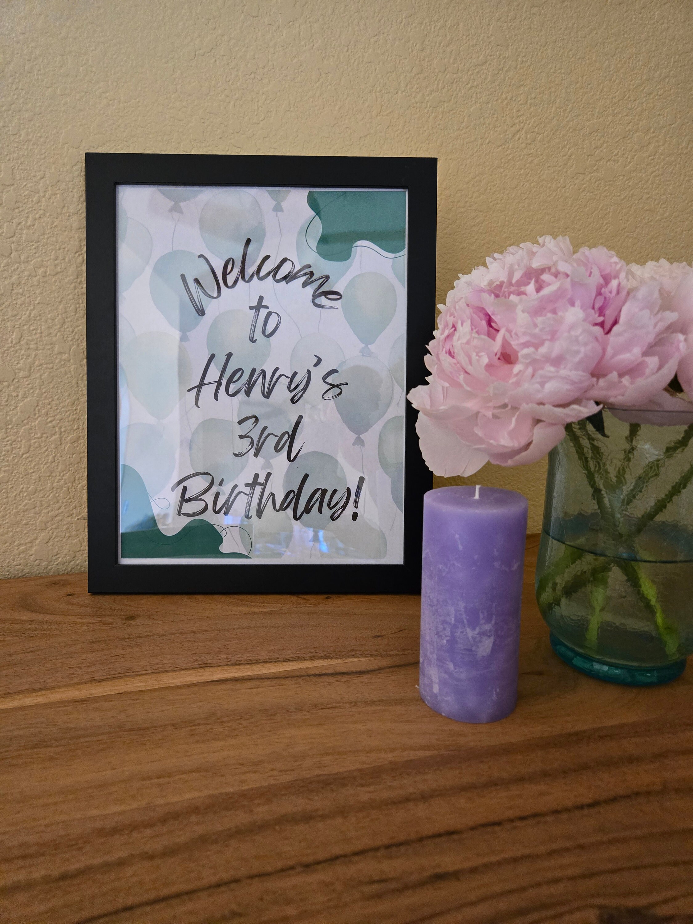 Green Balloon Welcome Sign Template - Etsy