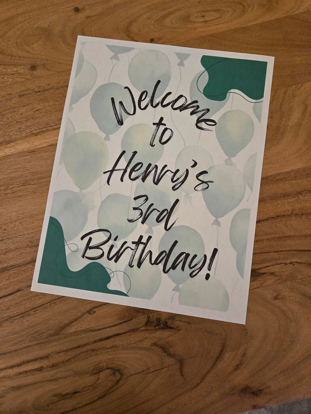 Green Balloon Welcome Sign Template - Etsy
