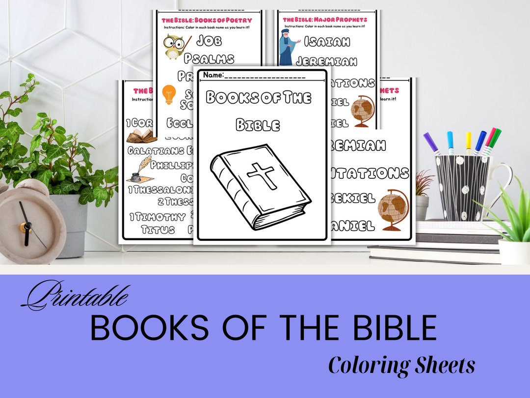 Kid Books of the Bible Coloring Worksheet | Home School Curriculum ...