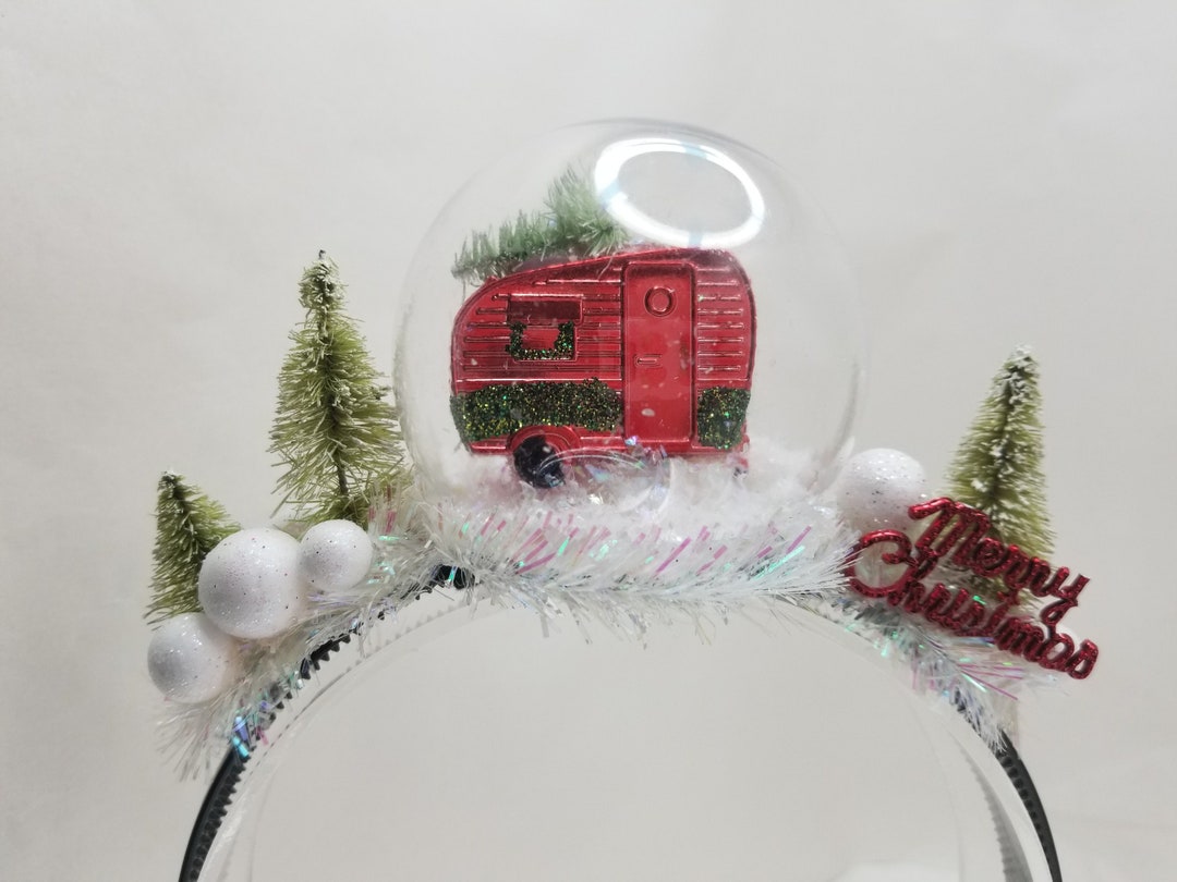 Snowglobe Headband Camper Christmas Hair Accessory Snow Globe Holiday ...