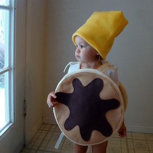Child Pancake Costume With Butter Hat | Eco Felt Pancake Costume ...