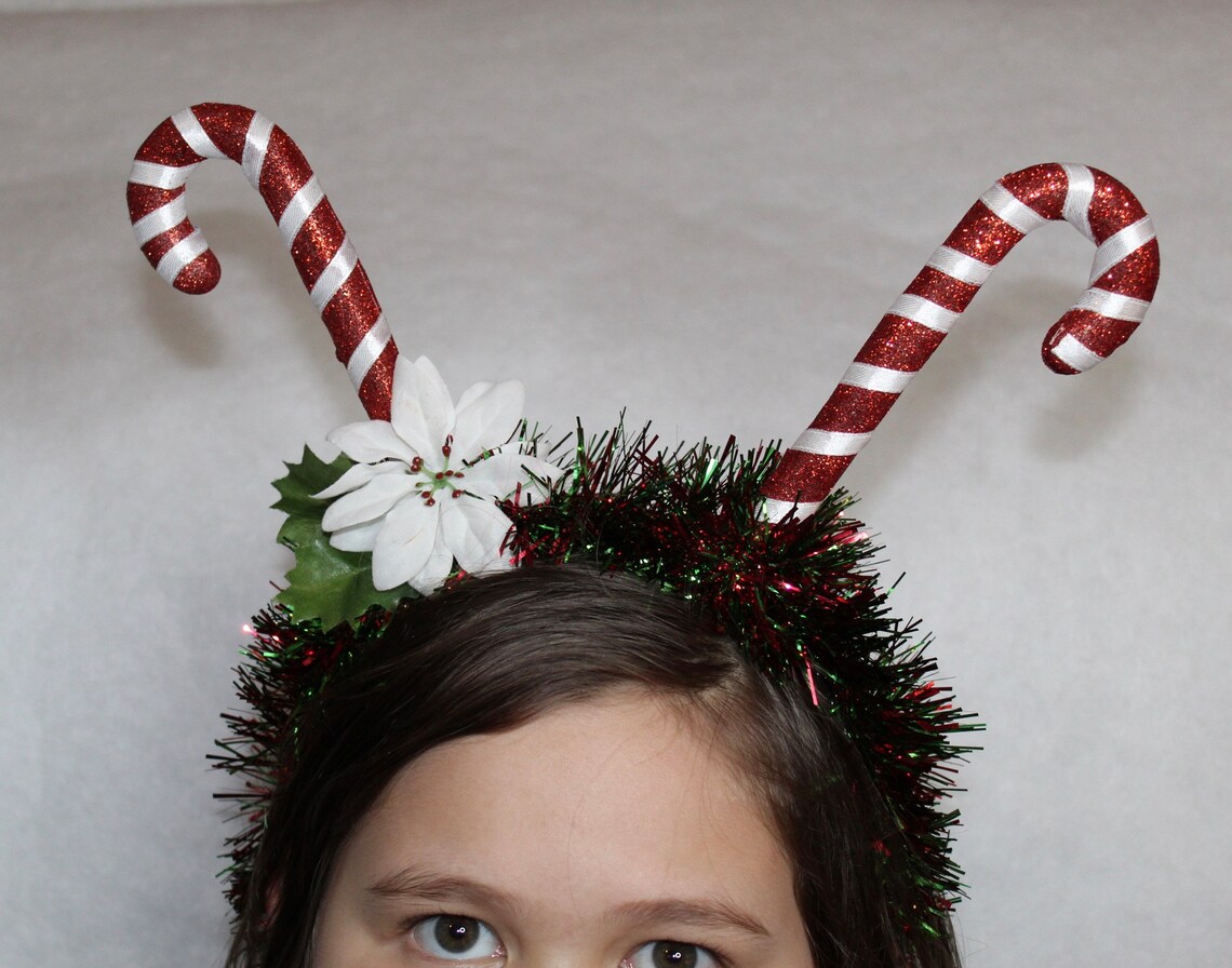 Candy Cane Christmas Headband Ugly Xmas Headband Funny | Etsy