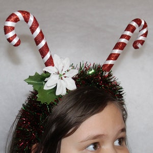 Candy Cane Christmas Headband Ugly Xmas Headband Funny Headwear Tacky ...