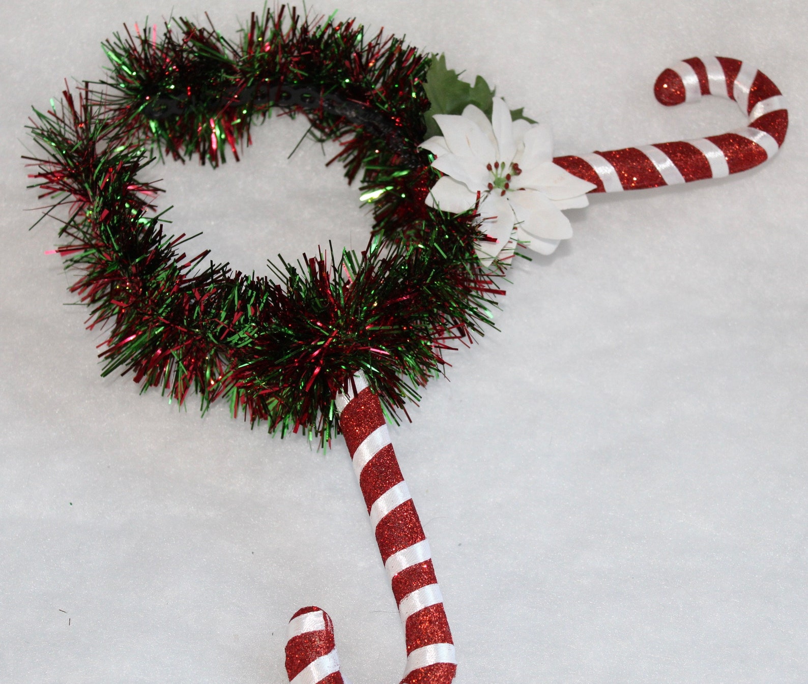 Candy Cane Christmas Headband Ugly Xmas Headband Funny | Etsy