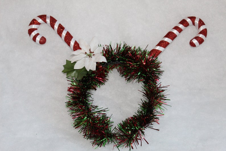 Candy Cane Christmas Headband Ugly Xmas Headband Funny | Etsy