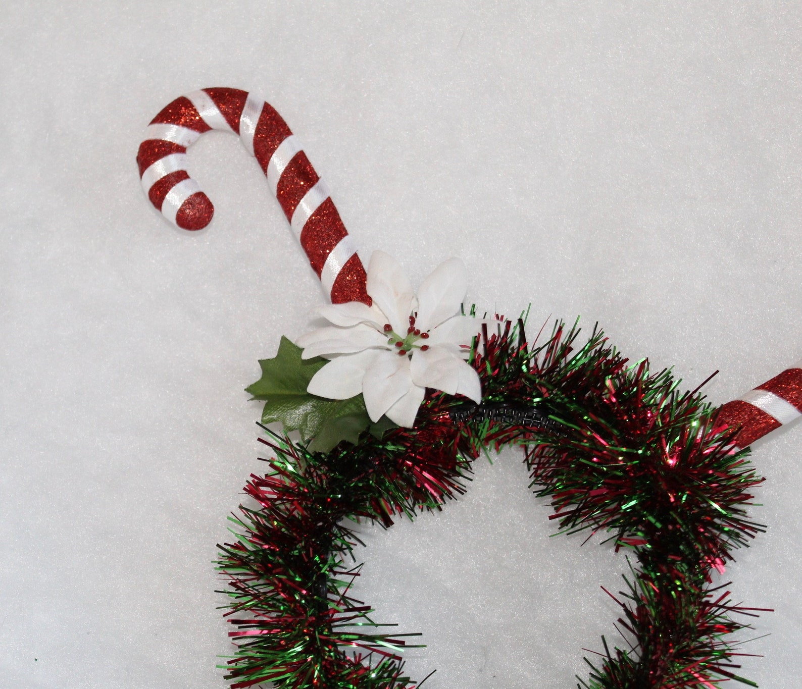 Candy Cane Christmas Headband Ugly Xmas Headband Funny | Etsy