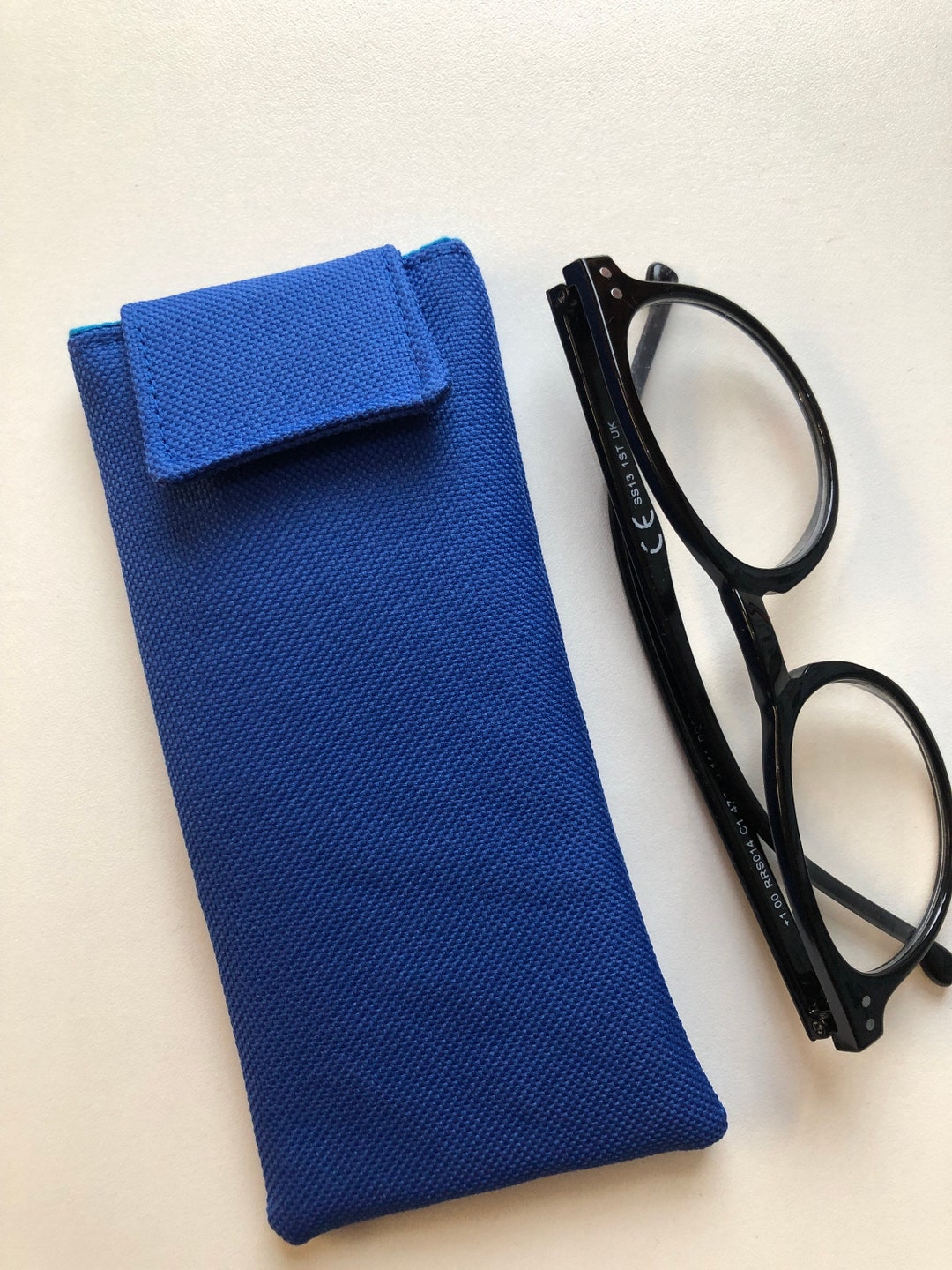 Glasses Case, Blue Glasses Case, Blue Reading Glasses Case, Bright ...