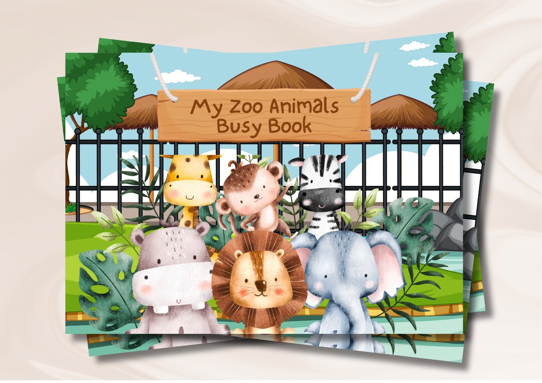 Zoo Busy Book Printable Toddler Activities, Preschool Worksheets & Pre ...