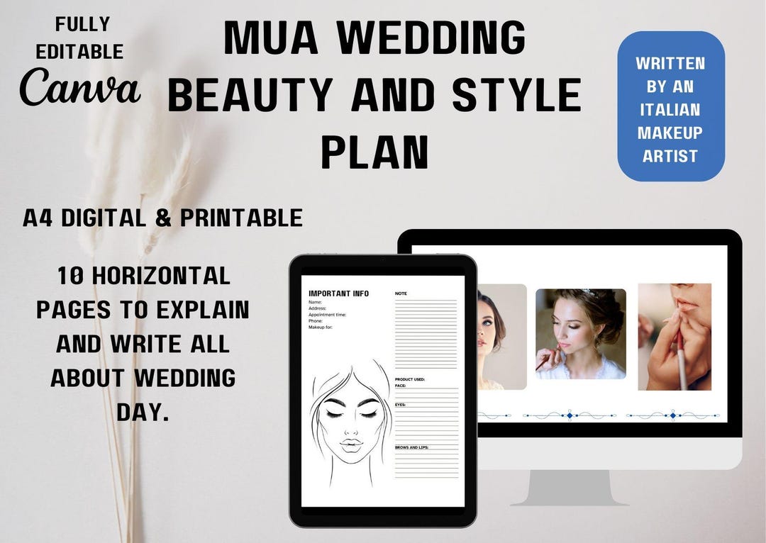 Makeup Artist Face Chart|canva Template|makeup Artist Plan|makeup Journal|makeup Template ...