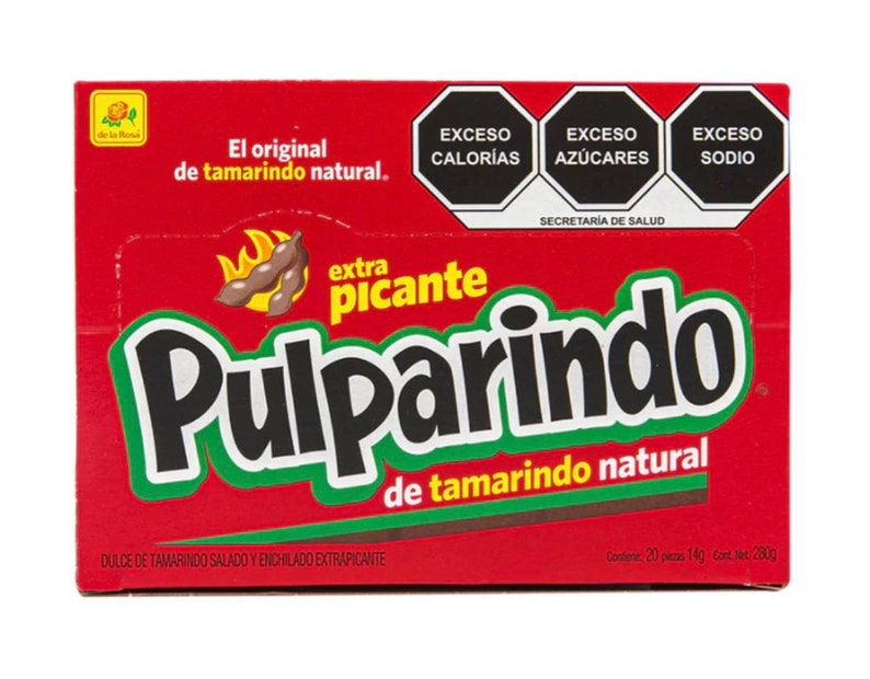 Pulparindo Xtra Hot- Slated Tamarind Pulp Candy 20-pc - Etsy