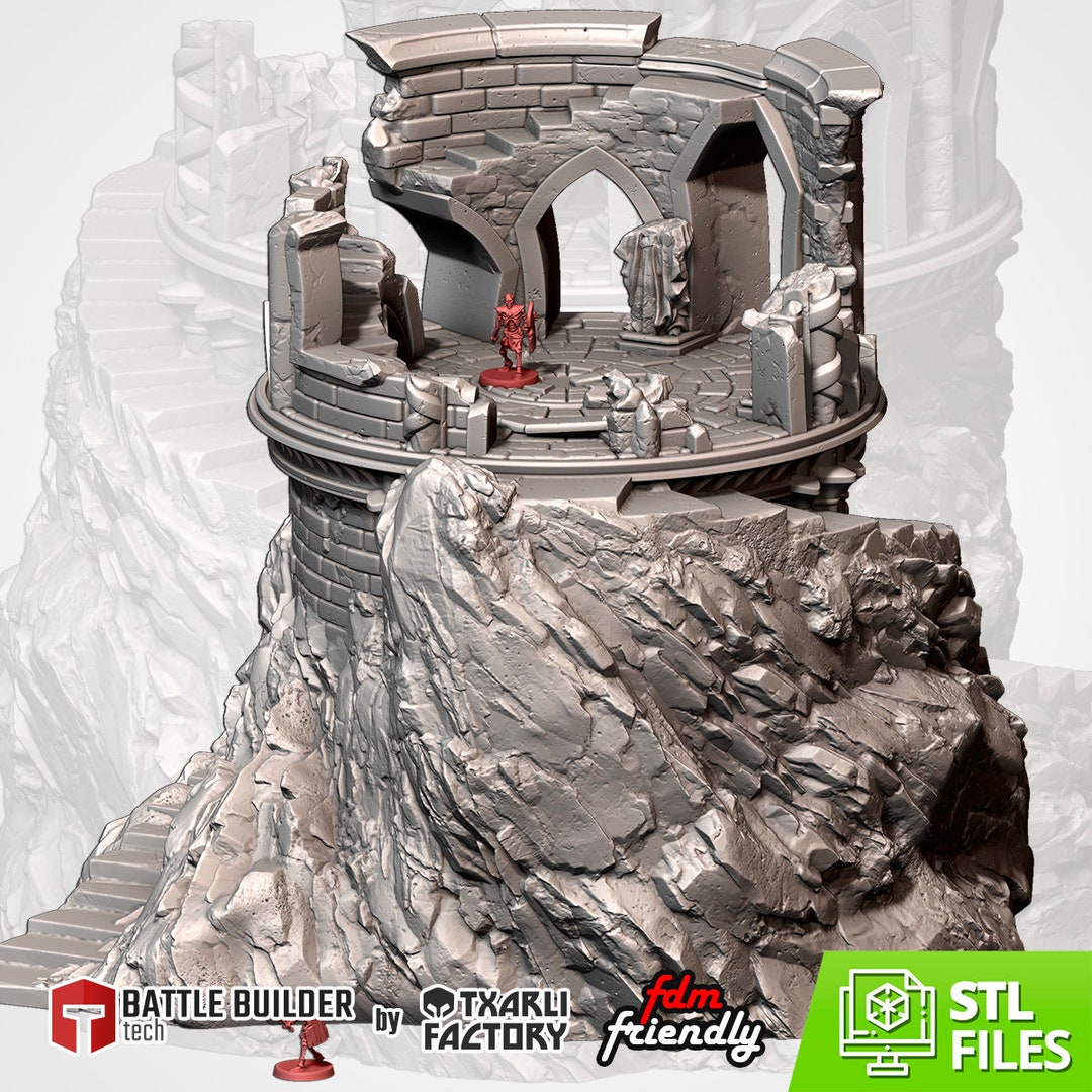 Weathertop Ruins, Mountain Ruins, Painted Terrain, Tabletop Terrain ...