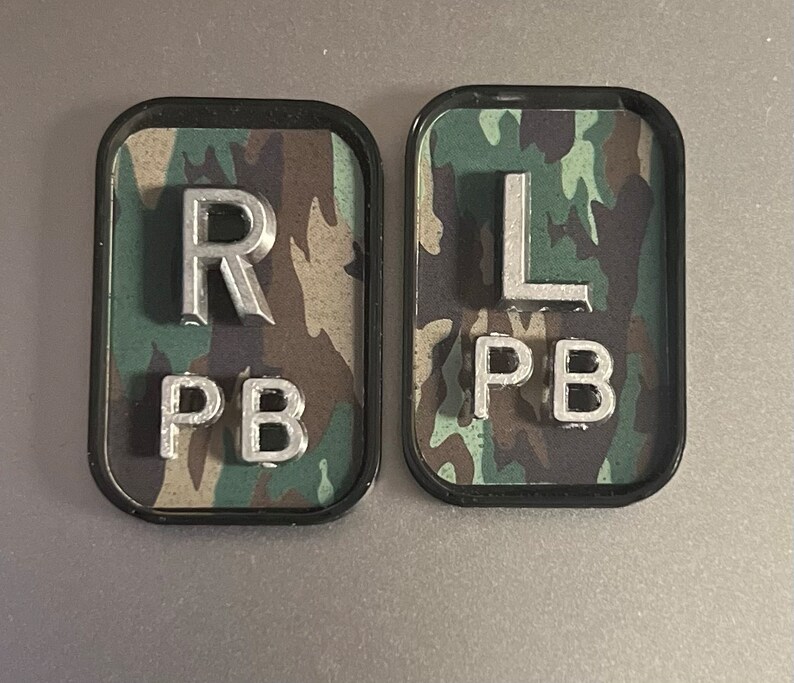 Camouflage Xray Marker Set-black Border-radiology Tech-lead Letters - Etsy