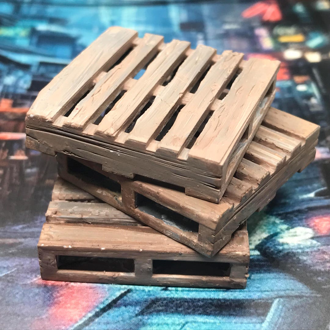 3D Printed Miniature Pallets, Diorama Tabletop Scenery - Etsy