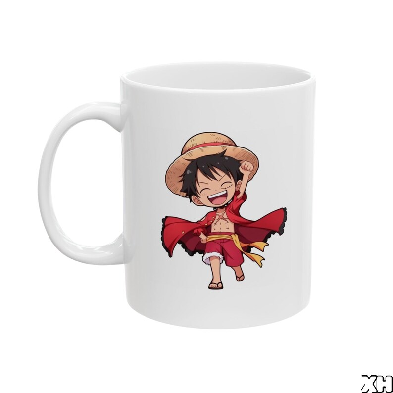 Luffy One Piece Anime Mug, Fun Coffee Cup for Gifting, Cartoon Design ...