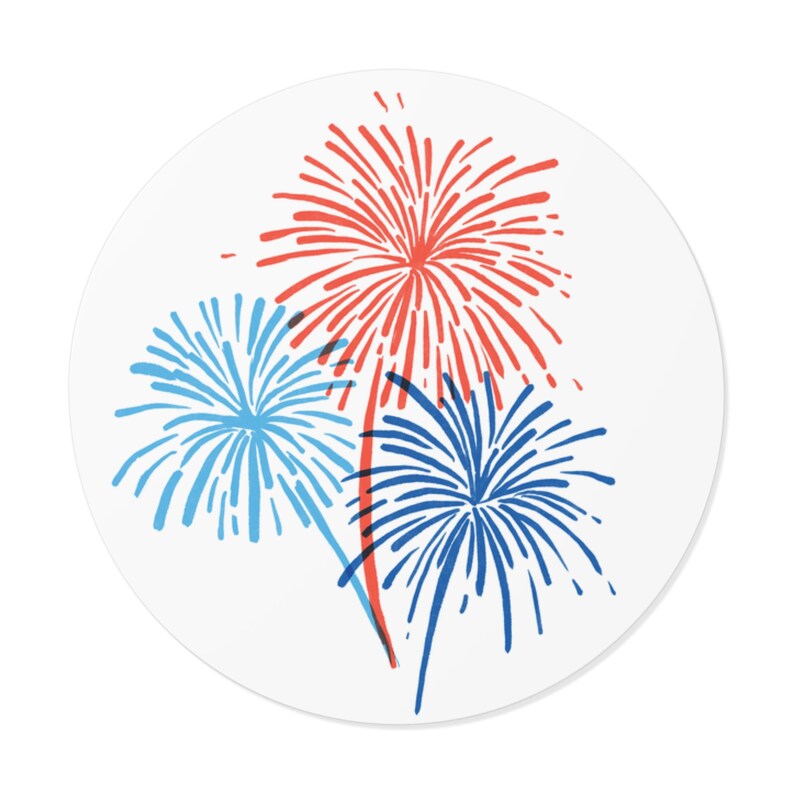 Cute 4th of July Firework Sticker - Etsy