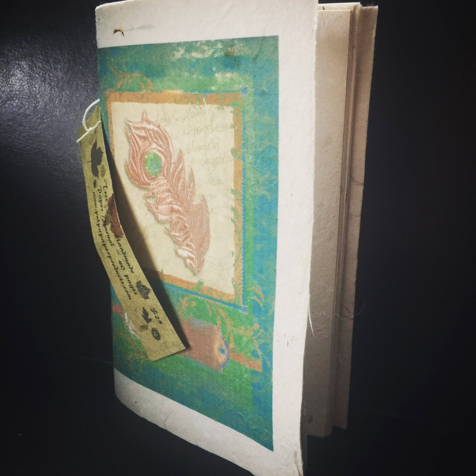 Tree Free Handmade Paper 40 Page Journal - Peacock - Etsy