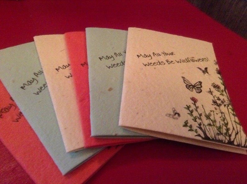 Wildflower Seeded Handmade Paper Card ~ Plant Me! - Eco-friendly ...