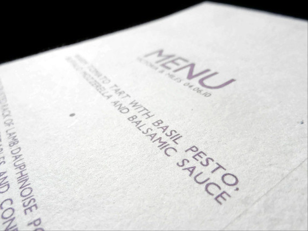 Menus - 20 - Sustainable, Earth-friendly, Tree-free Handmade Paper ...