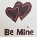 Be Mine - Handmade Paper Valentine Card - Tree Free - Heart Detail - Etsy