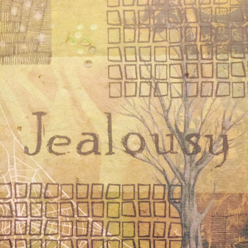 JEALOUSY Papers of Intention Handmade Paper Art Full of - Etsy