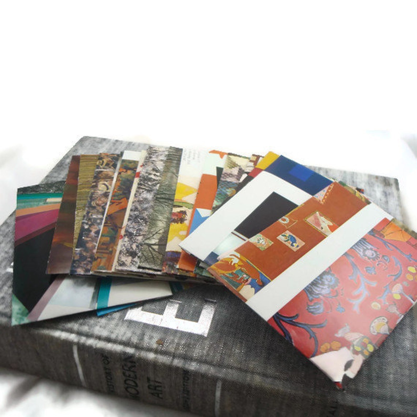 Upcycled Art Envelopes Plain White Card Set - Etsy