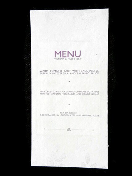 Menus 20 Sustainable Earth-friendly Tree-free Handmade - Etsy