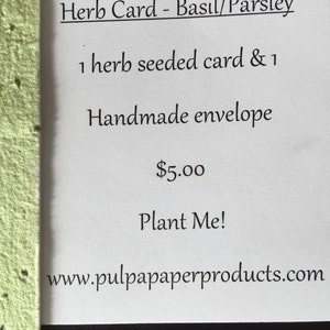 Basil Seeded Card Plant Me - Etsy