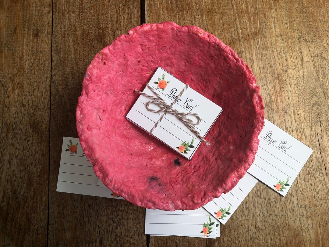 Eco-friendly Red Handmade Paper Prayer Bowl - Etsy