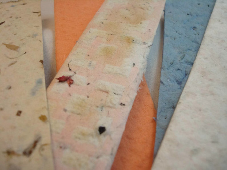 Eco Friendly Tree Free Handmade Paper Multi-color Bookmark Set Set of ...