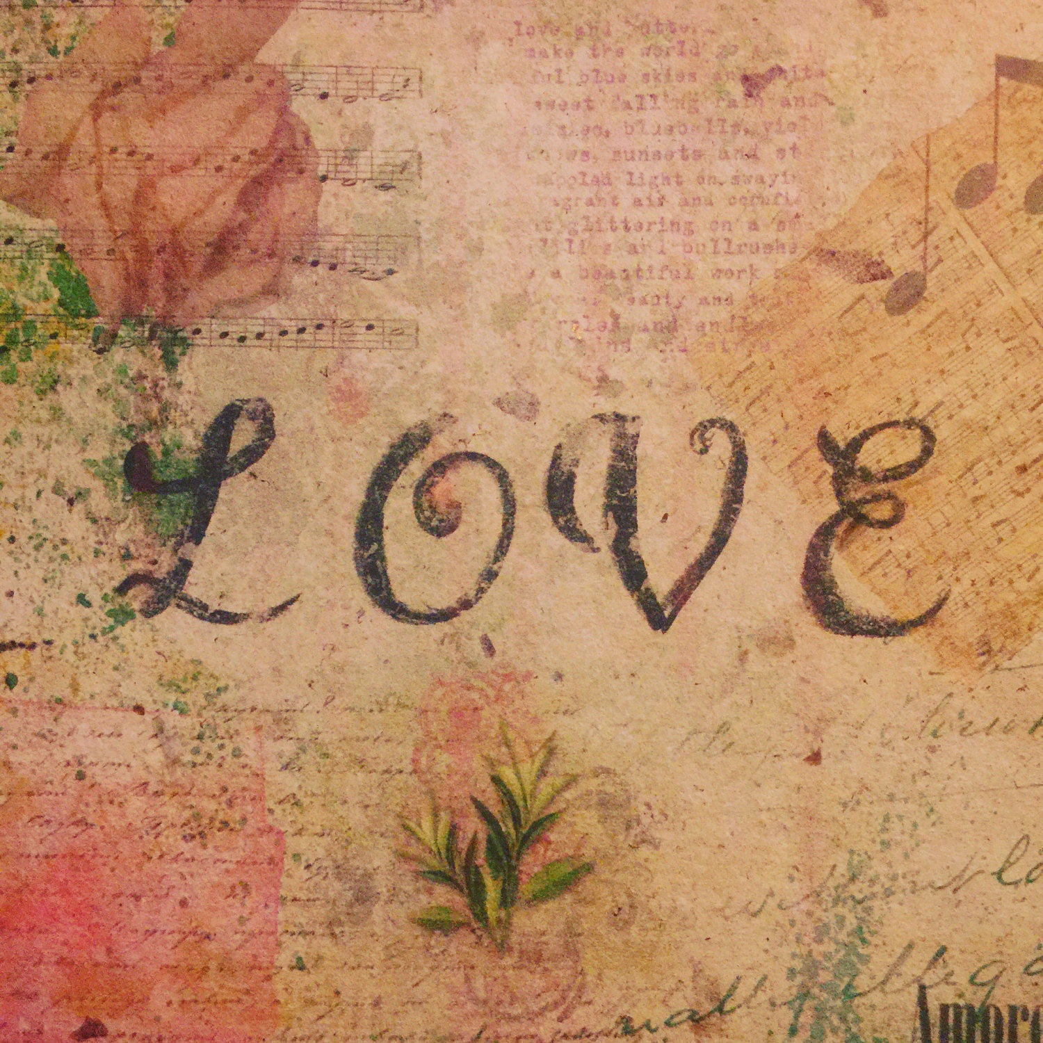 LOVE Papers of Intention Handmade Paper Art Full of - Etsy