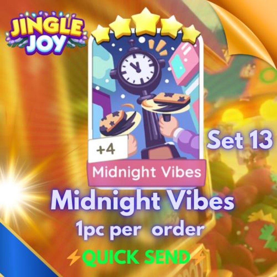MONOPOLY GO 5S STICKER Set 13 Midnight Vibes - Etsy