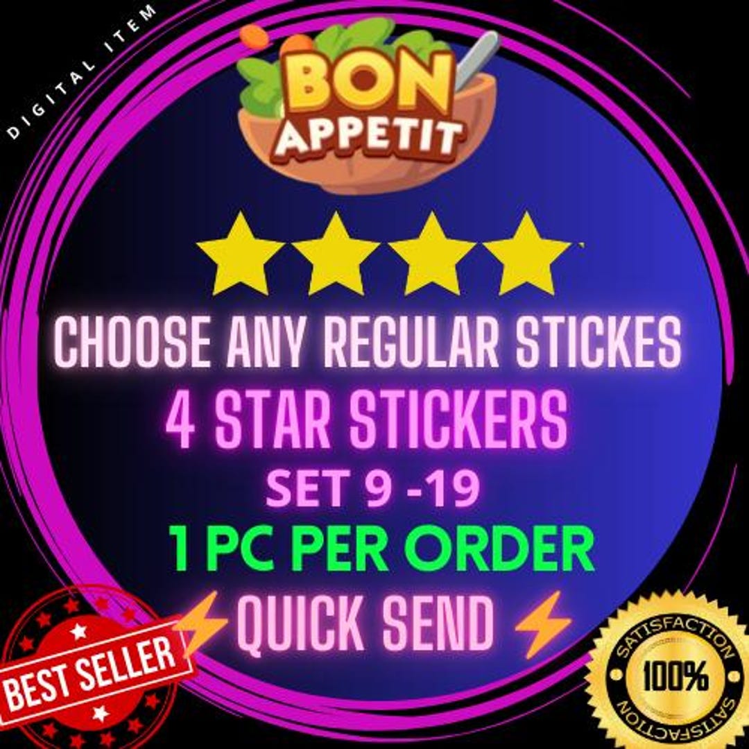 Mono Go Choose Any Regular 4 Star Sticker's ( All Sets ) 1pc per Order ...