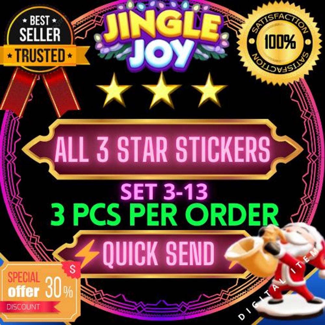 MONOPOLY GO 3 Star Sticker's From Set 3 to 13 3pcs per Order - Etsy