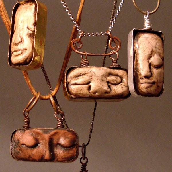 Moon Face Pendant - Etsy