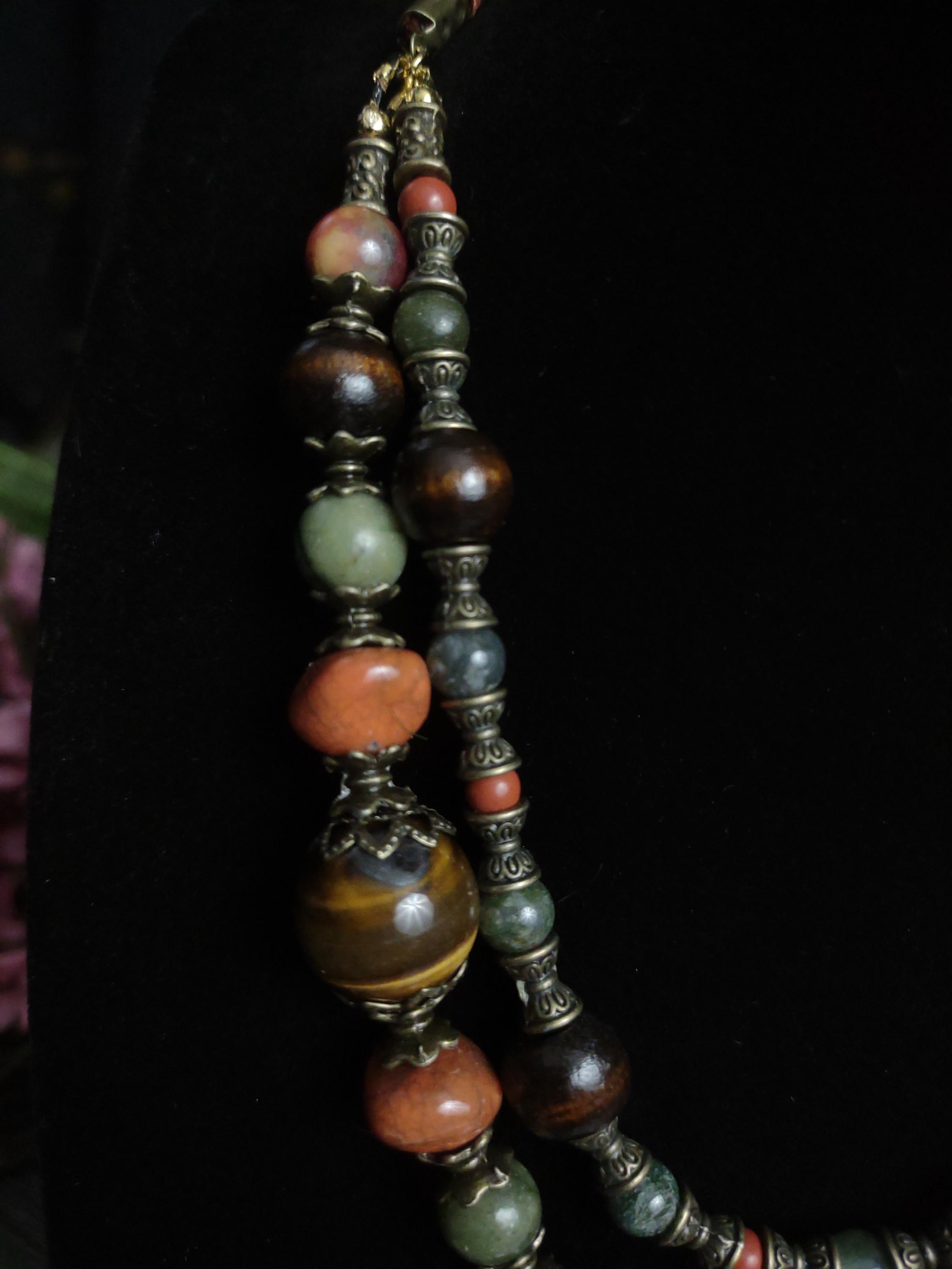 Unakite Jasper Heart Pendant - Etsy