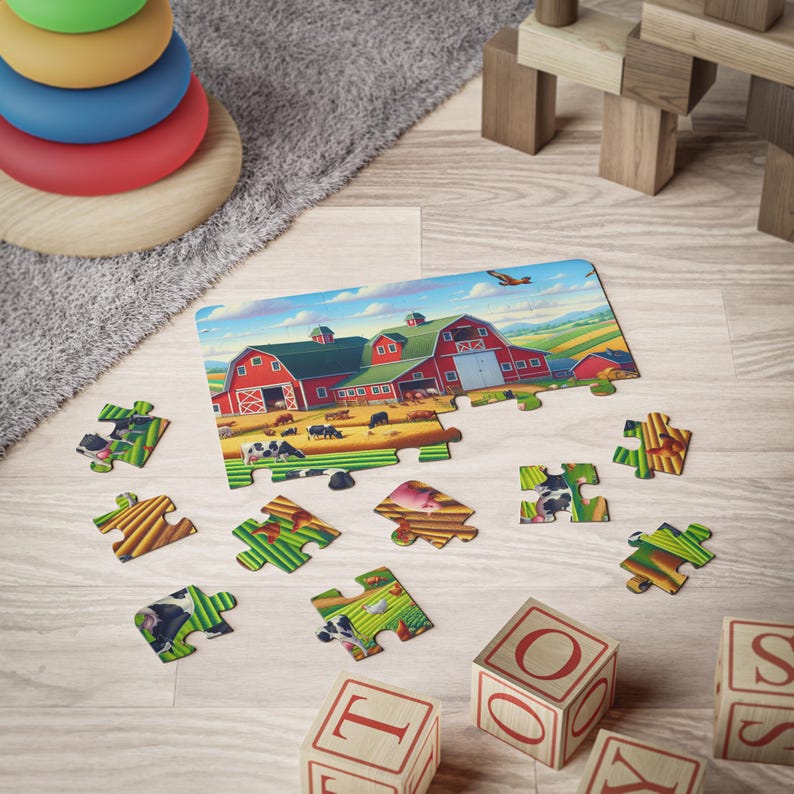 Kids' Puzzle, 30-piece - Farmland Fun, Educational Toy, Farm Animals ...