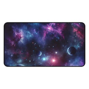 Galaxy Desk Mat: Vibrant Space Mouse Pad, Astronomy Decor - Etsy