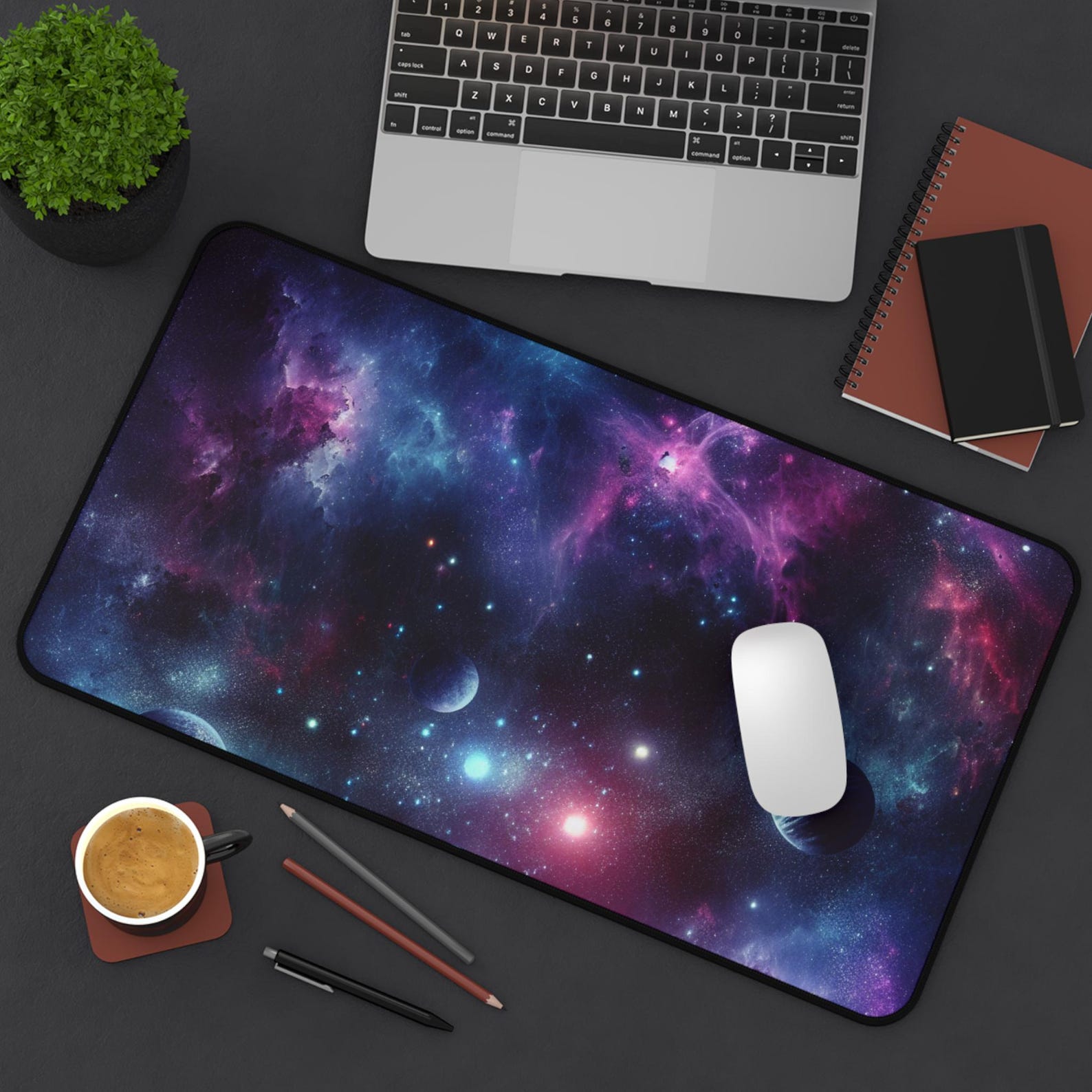 Galaxy Desk Mat: Vibrant Space Mouse Pad, Astronomy Decor - Etsy