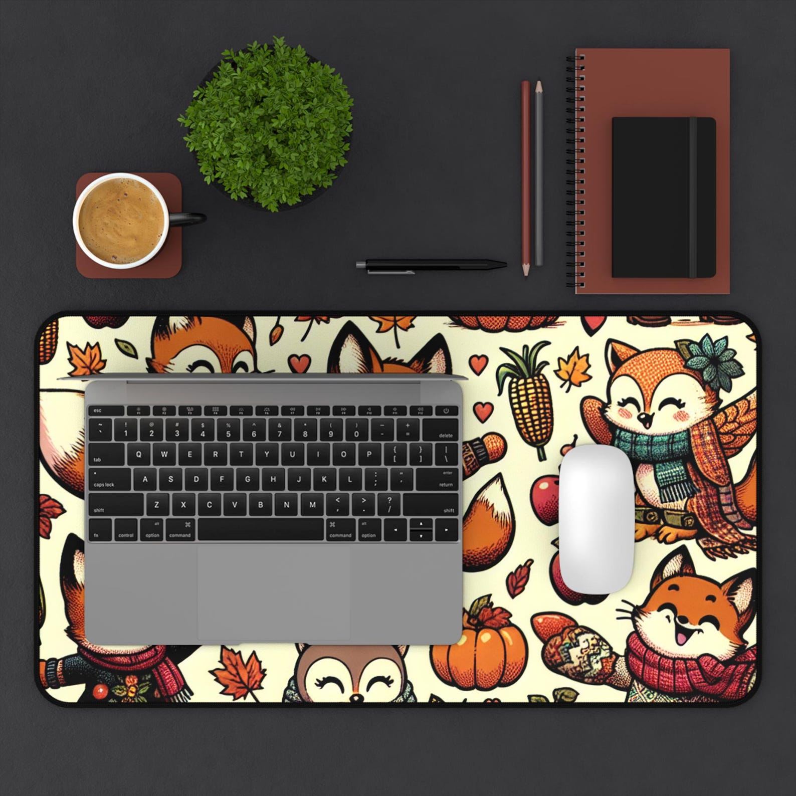Harvest Animals Desk Mat, Fall Farmhouse Office Decor - Etsy